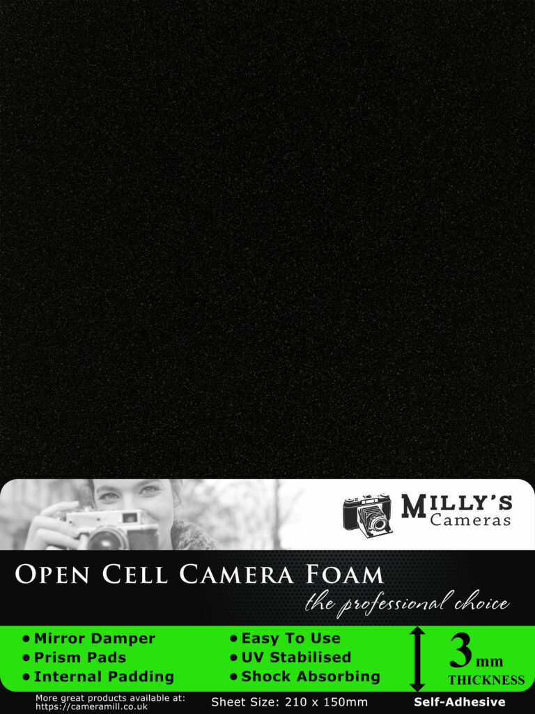 3mm Camera Light Seal Foam - Sheet - Milly's Cameras